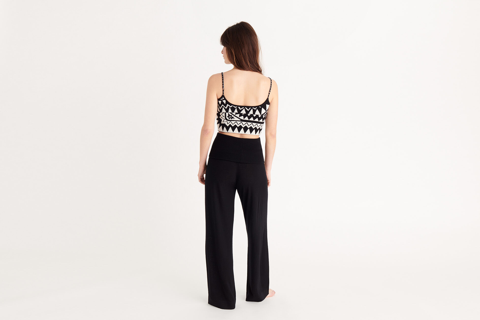 Minnesota Crop top NOIR/IVOIRE | ERES